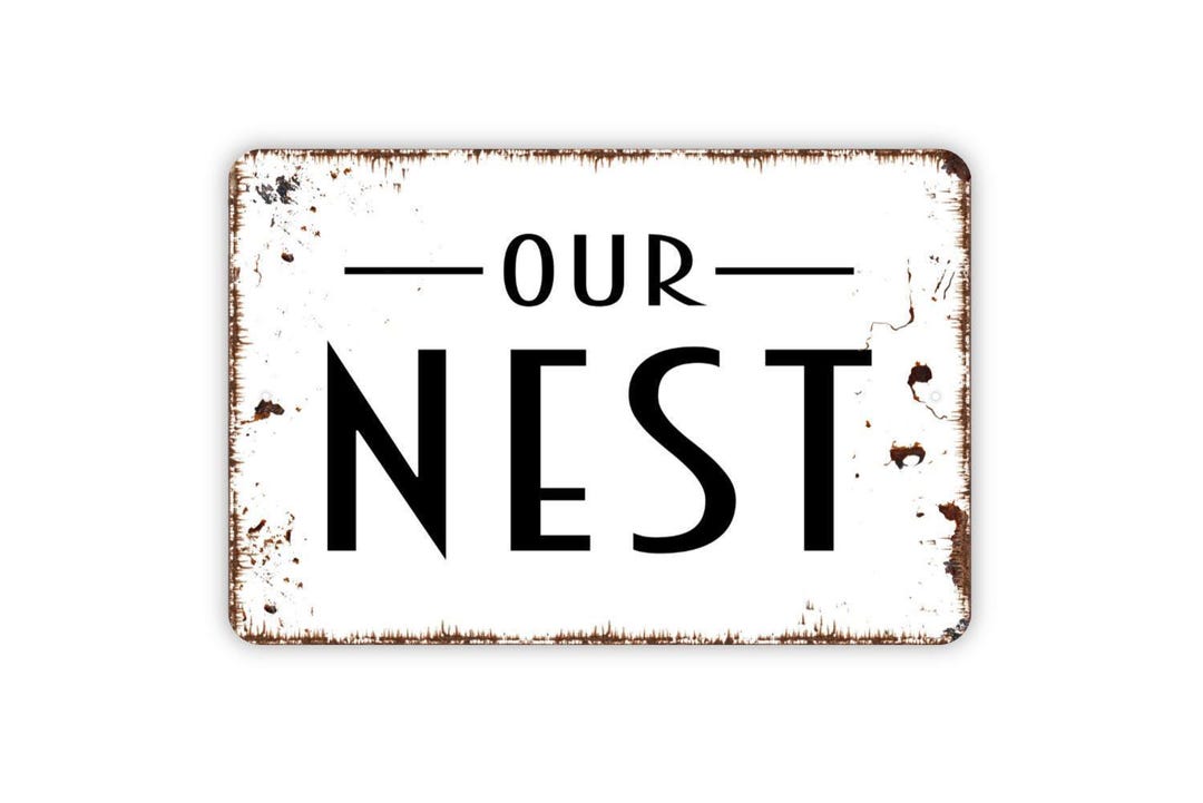 Our Nest Sign – Rustic Farmhouse Wall Decor – Bedroom or Living Room ...