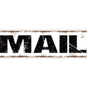 Mail Sign - Mailbox Mailman Leave Packages Here Rustic Street Metal ...