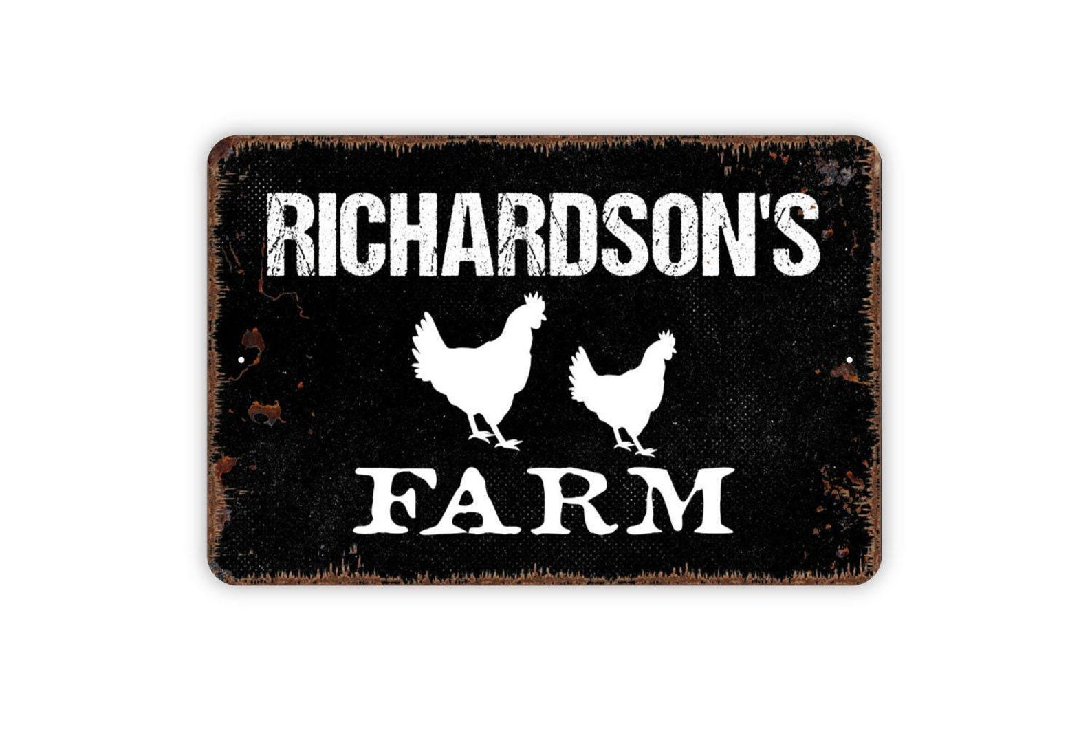 Personalized Chicken Farm Sign - Chicken Coop Custom Metal Wall Art - Etsy