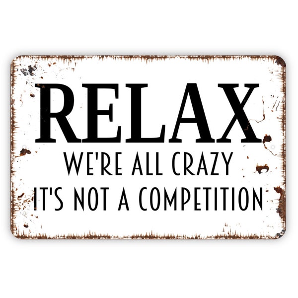 Relax Sign - Etsy