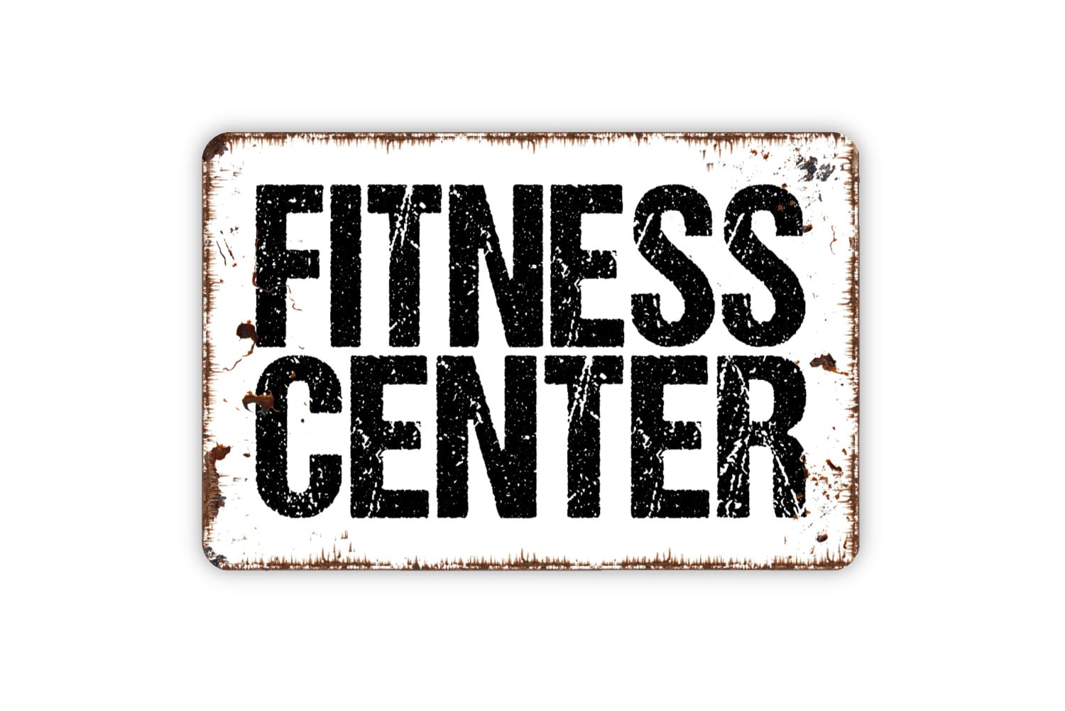 Fitness Center Sign Workout Fitness Metal Sign Gym Custom | Etsy