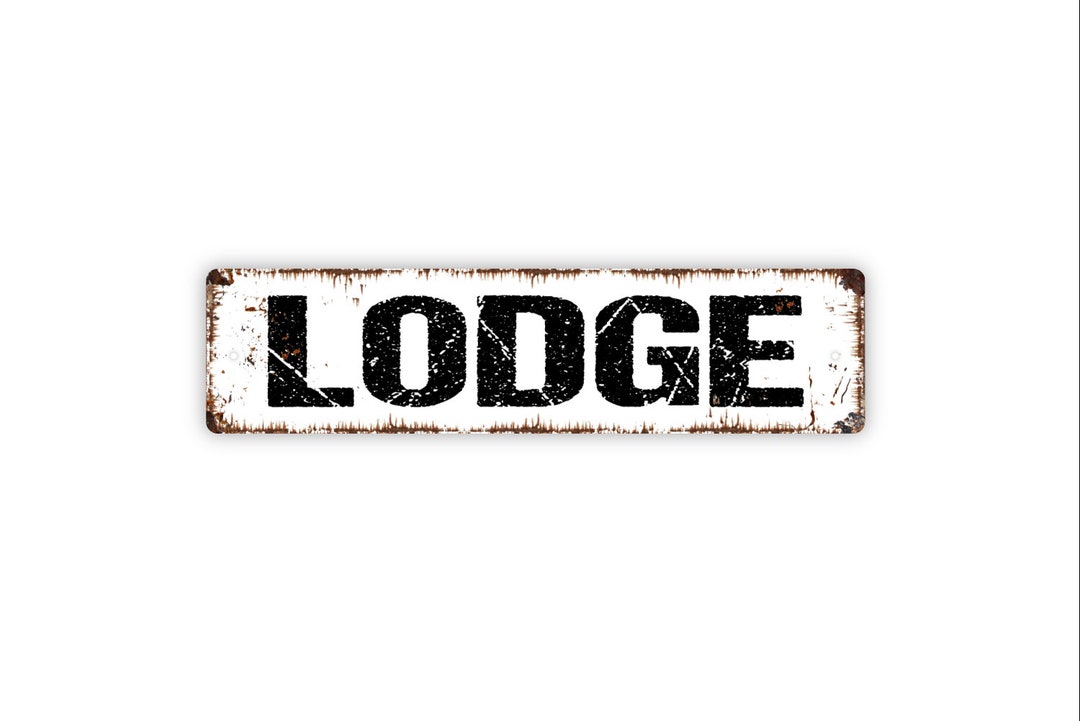 Lodge Metal Sign - Ski Resort Mountain Cabin Rustic Street Metal Sign ...