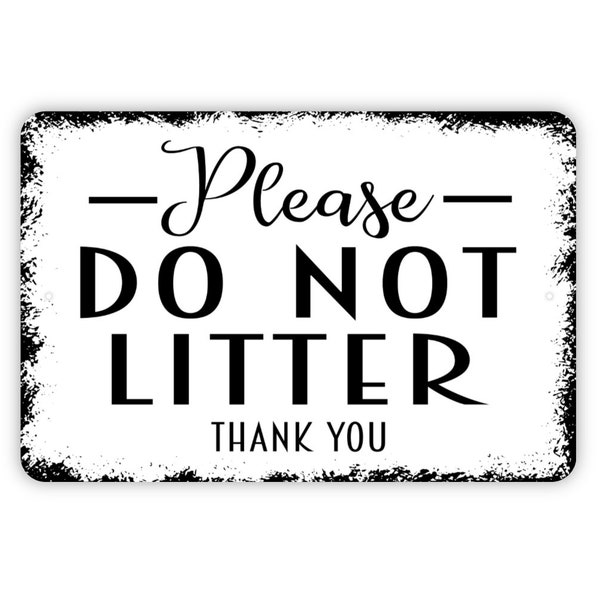 Litter Signs - Etsy