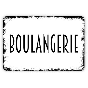 Boulangerie Sign - Metal Sign, Farmhouse Contemporary Modern Wall Metal ...