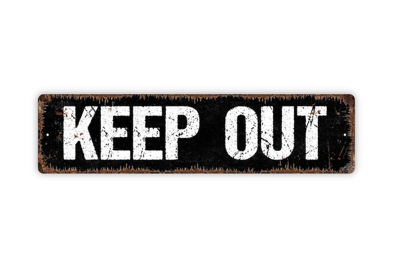 Keep Out Sign | Metal Warning Wall Decor for Gate, Fence, Door ...