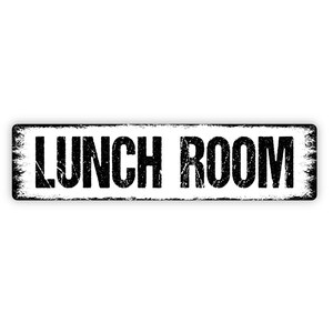 Lunch Room Sign - Cafeteria School Office Food Eat Rustic Custom Metal ...