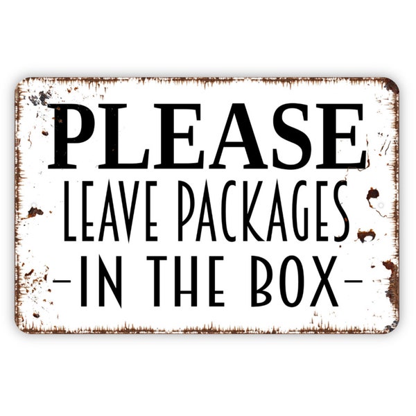 Please Leave Packages in the Box Sign - Etsy
