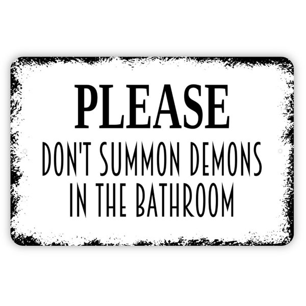 Demon Bathroom Sign - Etsy