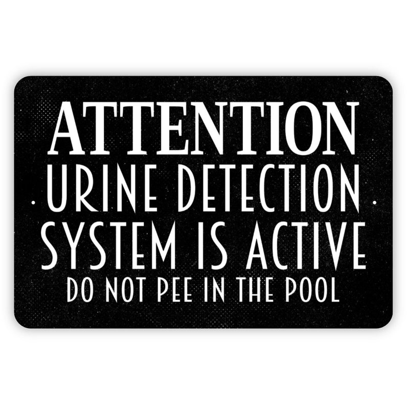 No Peeing in Pool - Etsy