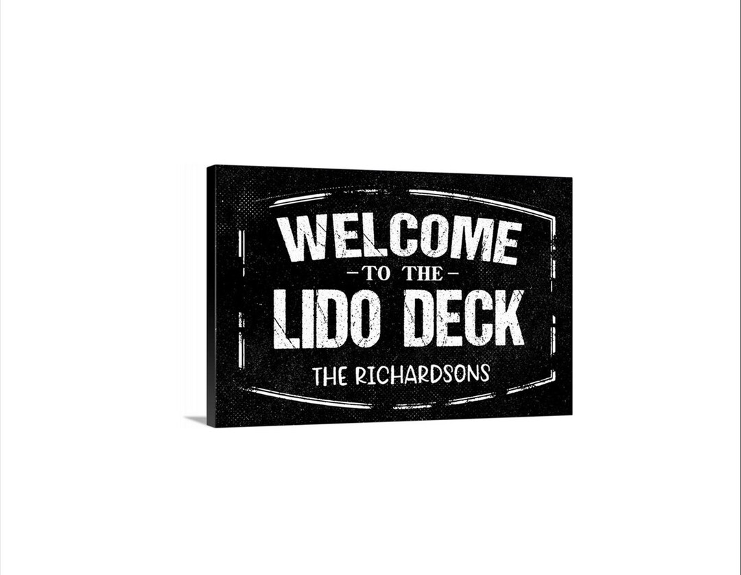 Personalized Welcome to the Lido Deck Sign, Custom Poolside Wall Art ...