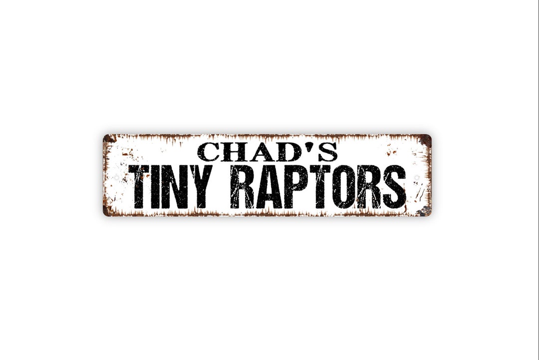 Personalized Tiny Raptors Sign, Custom Chicken Coop Metal Sign, Rustic ...