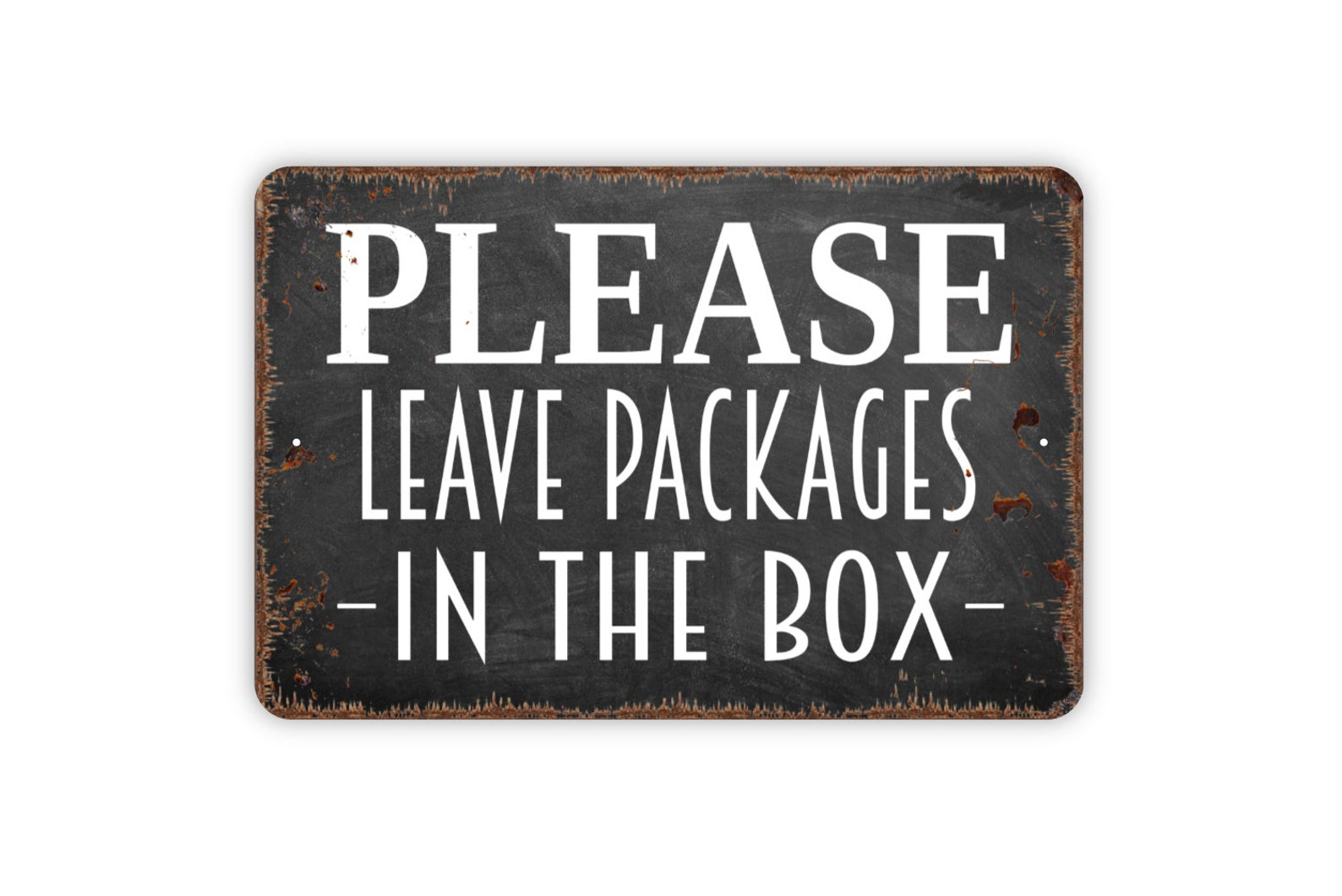 Please Leave Packages in the Box Metal Sign Small Business - Etsy