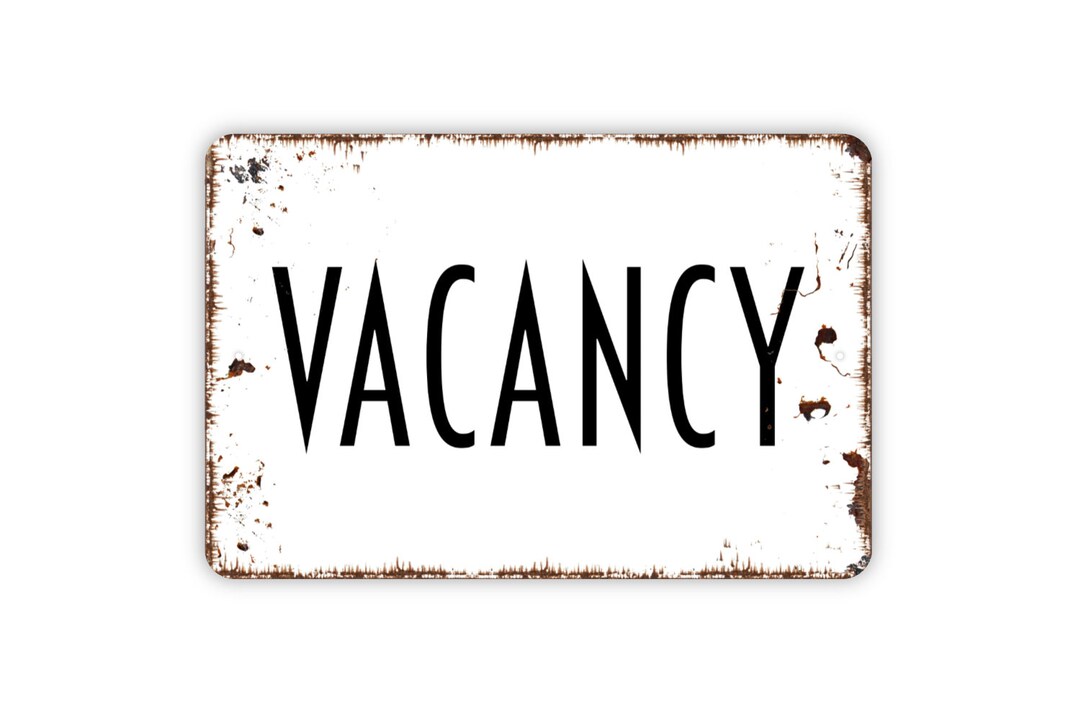 Vacancy Sign, Metal Sign, Farmhouse Contemporary Modern Wall Metal Sign ...