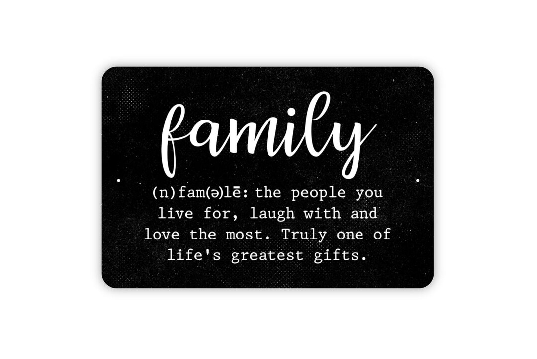 Family Definition Sign - Photo Wall Metal Art - Indoor or Outdoor - Etsy