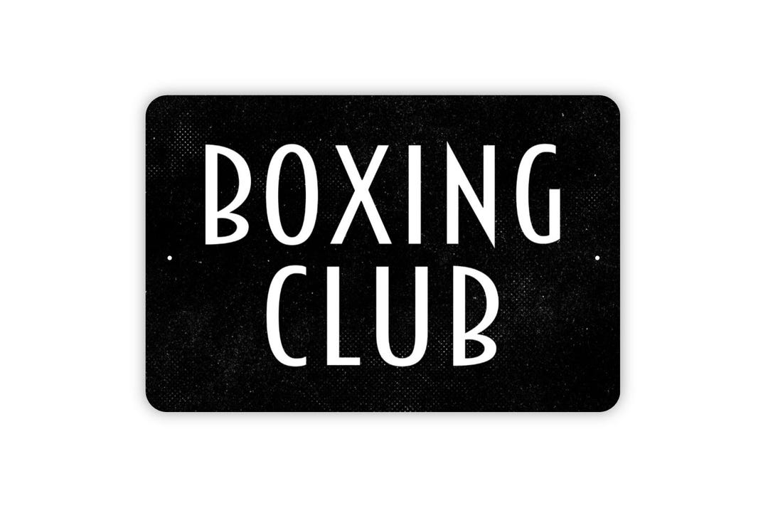 Boxing Club Sign, Metal Sign, Farmhouse Contemporary Modern Wall Metal ...