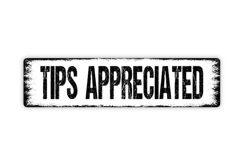 Tips Appreciated Sign | Gratuity Welcome Counter Wall Art | Small ...