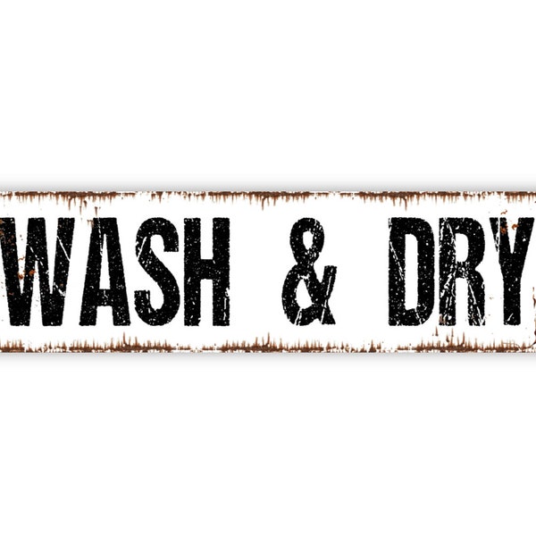 Wash and Dry Sign - Etsy