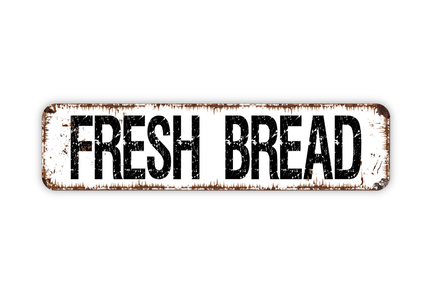 Fresh Bread Sign Kitchen Rustic Custom Metal Sign Rustic | Etsy