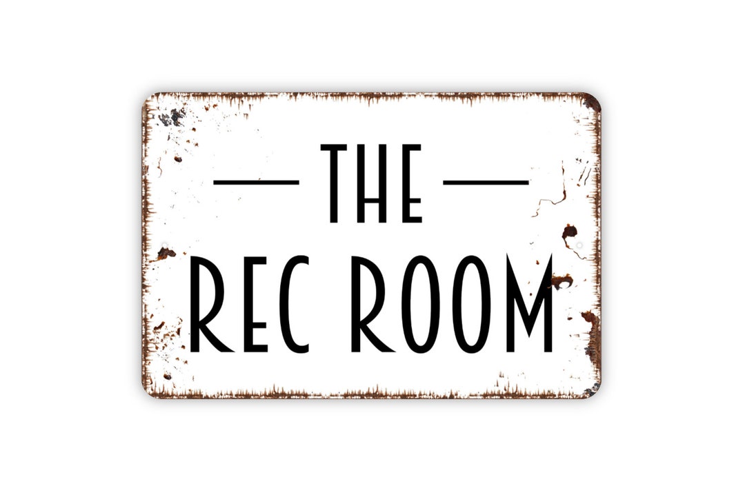 The Rec Room Sign, Metal Sign, Custom Farmhouse Kitchen Wall Metal Sign ...