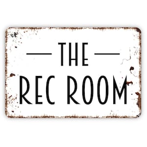 The Rec Room Sign, Metal Sign, Custom Farmhouse Kitchen Wall Metal Sign ...