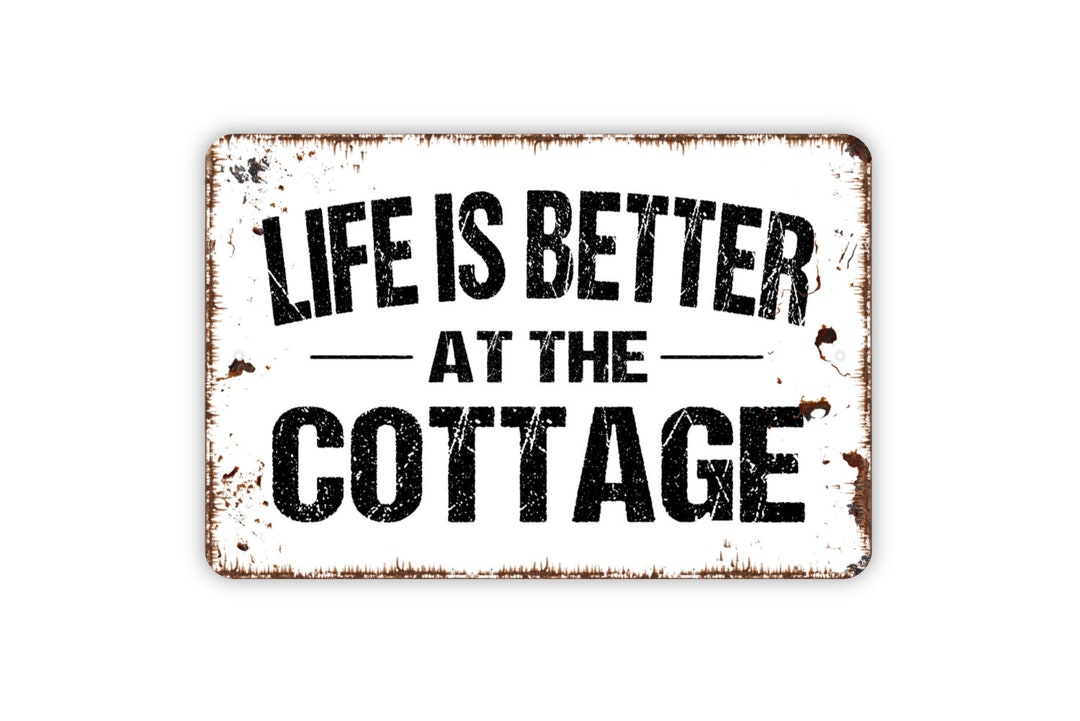 Life is Better at the Cottage Sign, With Custom Family Last Name and ...