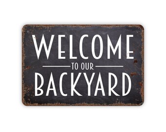 Metal Backyard Sign | Etsy