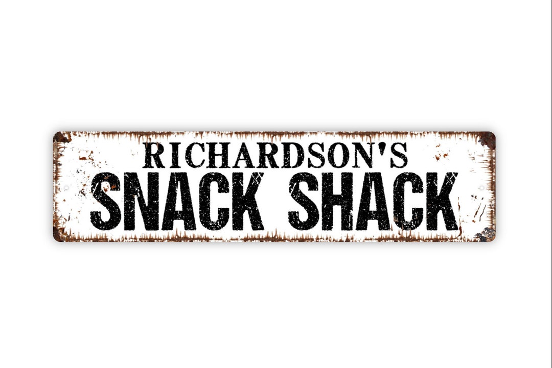 Personalized Snack Shack Sign Kitchen Pantry Concessions - Etsy