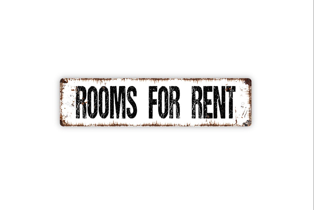 Rooms for Rent Sign - Vacancy Hotel Motel Bed & Breakfast Rustic Street ...