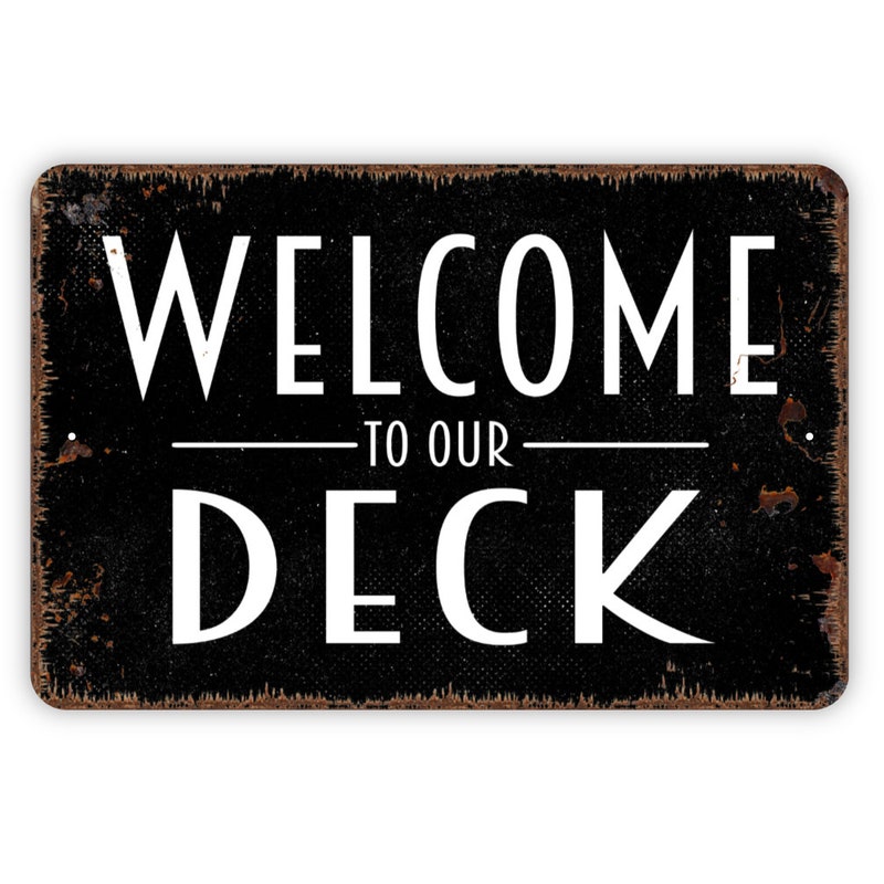 Welcome to the Deck Sign - Etsy