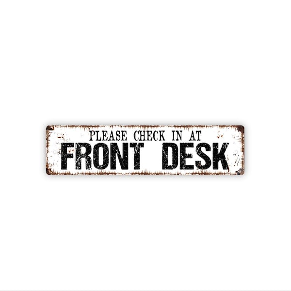 Front Desk Check in Sign - Etsy