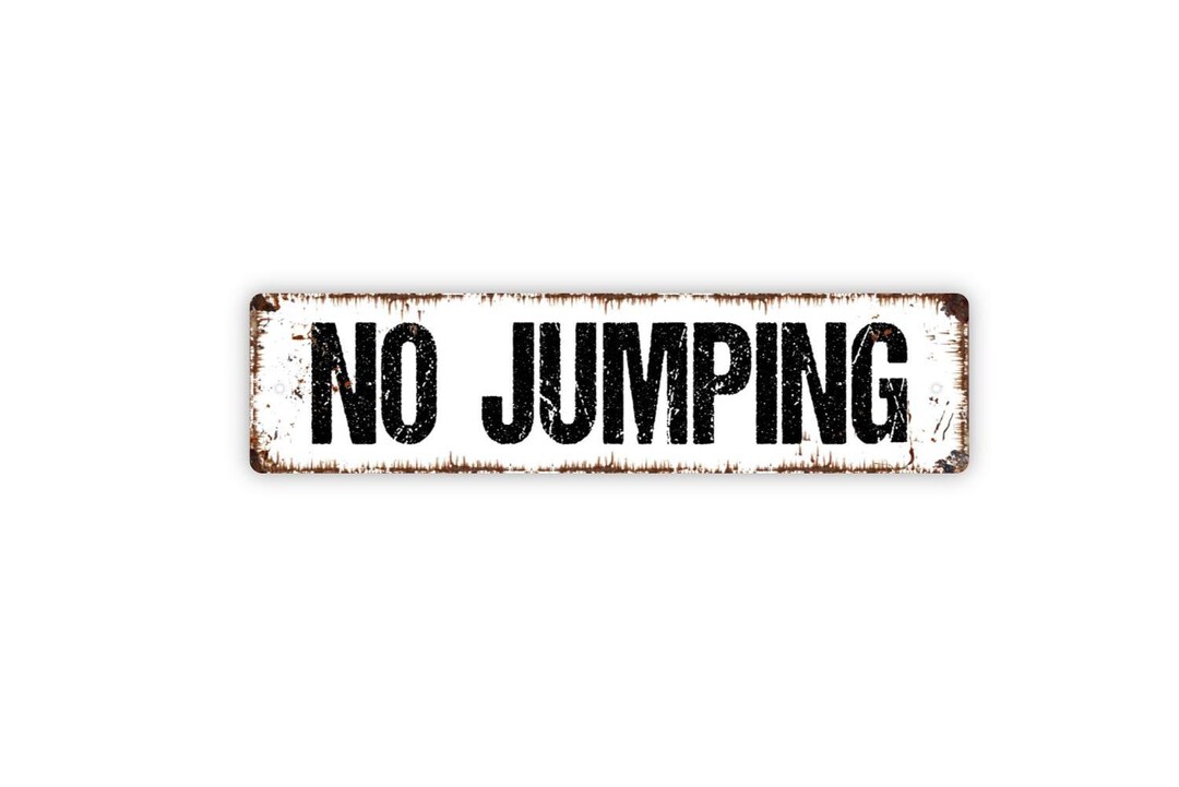 No Jumping Sign - Swimming Pool Rustic Street Metal Sign or Door Name ...