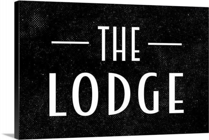 The Lodge Sign – Rustic Cabin Lake House Wall Decor – Country Mountain ...
