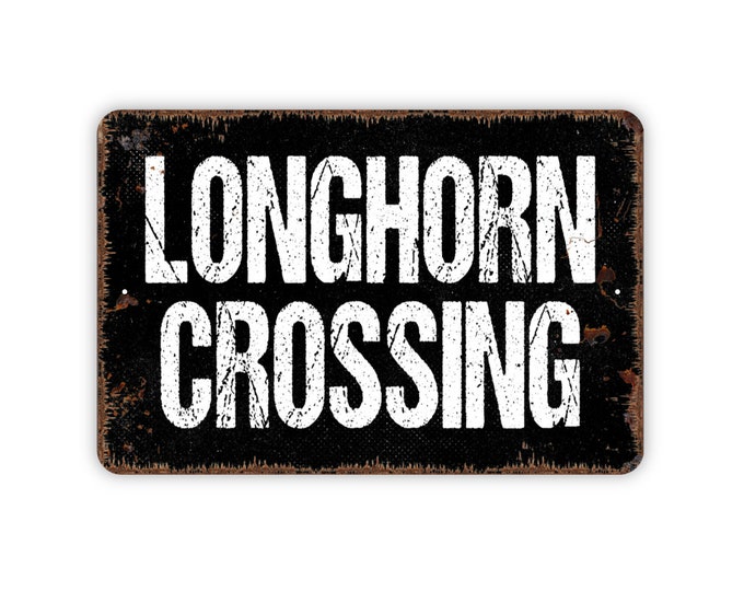 Texas Longhorn Sign, Texas Longhorn Cattle Farm Sign Cow Gift Cow Lover ...