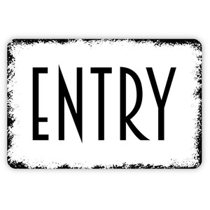 Entry Sign, Metal Sign, Farmhouse Contemporary Modern Wall Metal Sign ...