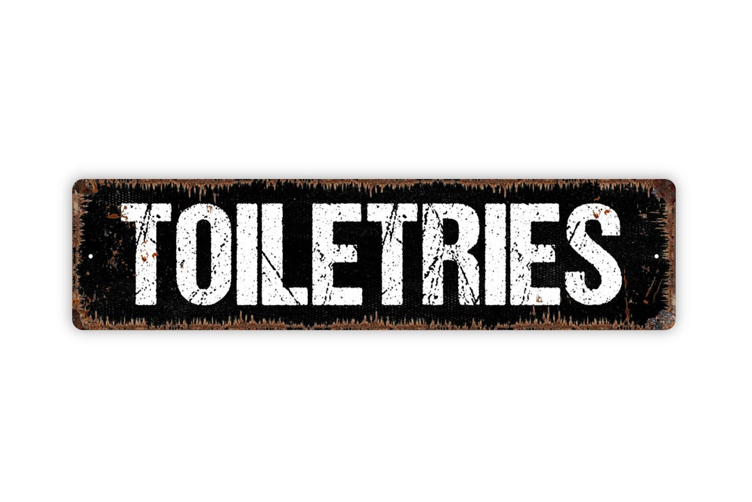 Toiletries Sign Bathroom Restroom Rustic Metal Street Sign - Etsy