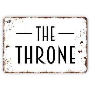 The Throne Sign, Metal Sign, Farmhouse Contemporary Modern Wall Metal ...