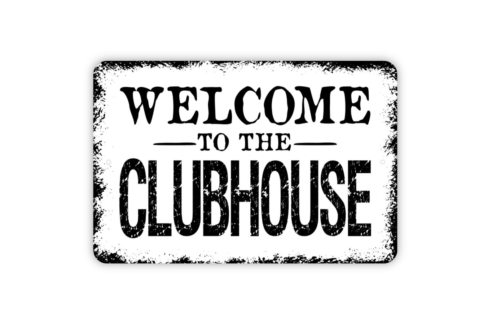 Welcome to the Clubhouse Sign Kids Metal Wall Art Indoor - Etsy