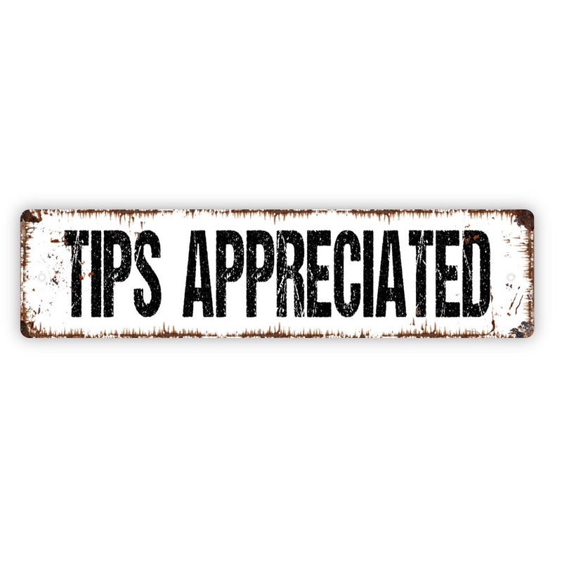 Tips Appreciated Sign - Etsy