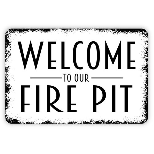 Fire Pit Rules Sign Metal Sign Wall Decor - Etsy