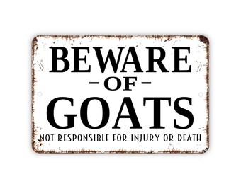 Beware of Goats Sign - Etsy
