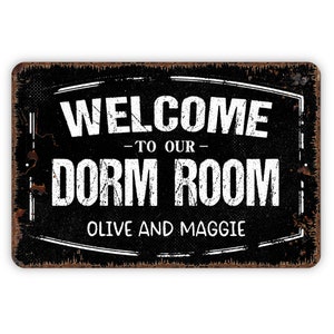 Personalized Welcome to Our Dorm Room Sign - Custom Dormitory Roommates ...