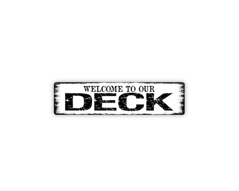 Welcome to Our Deck Sign | Outdoor Patio Wall Art | Backyard Porch ...
