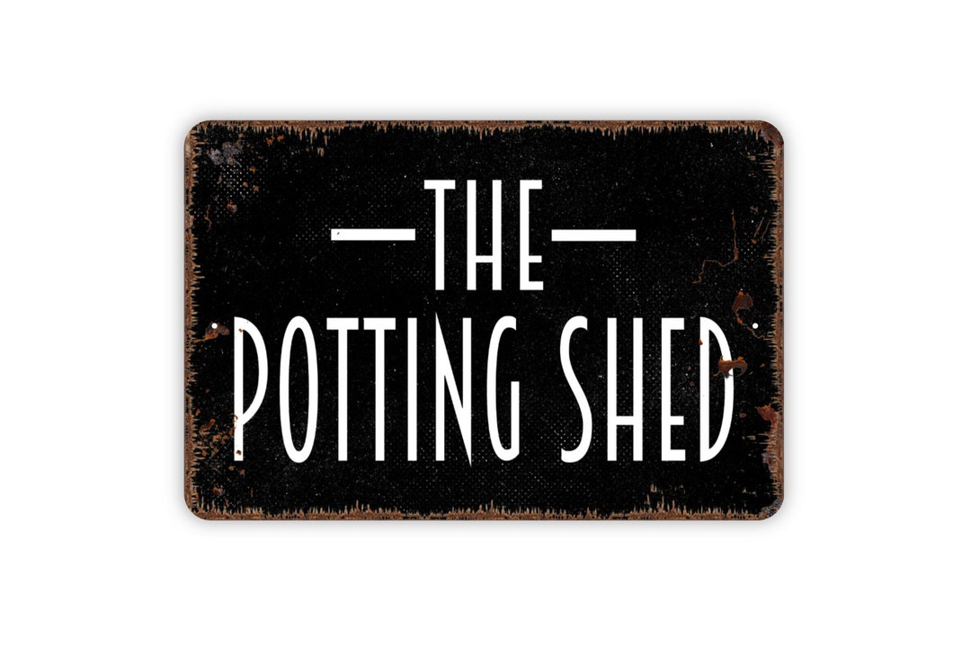 The Potting Shed Sign, Metal Sign, Farmhouse Wall Decor Modern Art ...