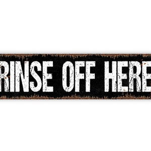 Rinse off Here Sign - Beach Sand Swimming Pool Hot Tub Spa Shower Wash ...