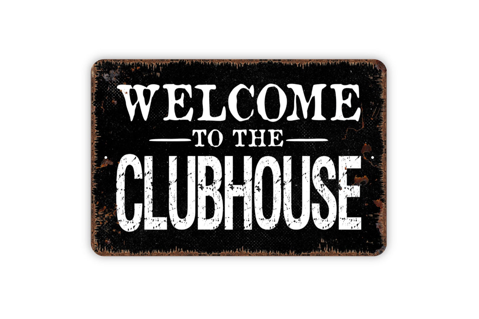Welcome to the Clubhouse Sign Kids Metal Wall Art Indoor - Etsy
