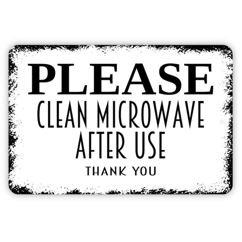 Keep Microwave Clean Signs - Etsy