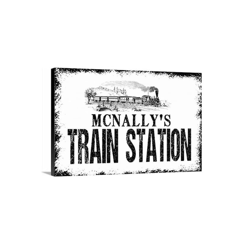 Train Station Sign - Etsy