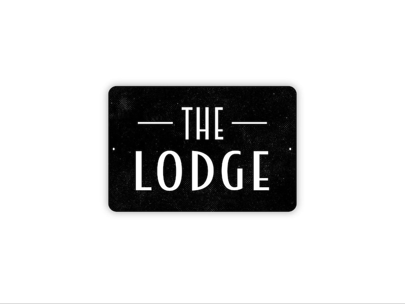 The Lodge Sign – Rustic Cabin Lake House Wall Decor – Country Mountain ...
