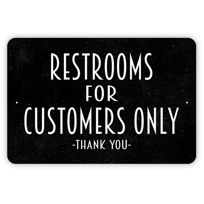 Restroom Customer Only Sign - Etsy