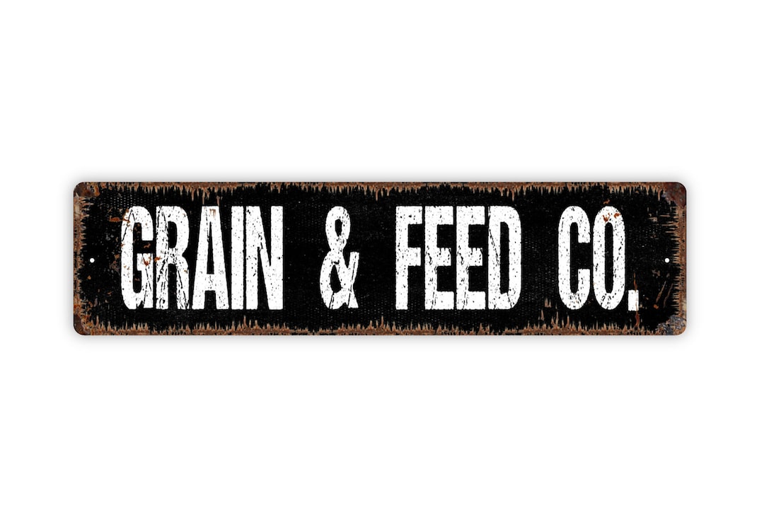 Grain and Feed Company Sign Farmer Farmhouse Crops Dry Goods - Etsy